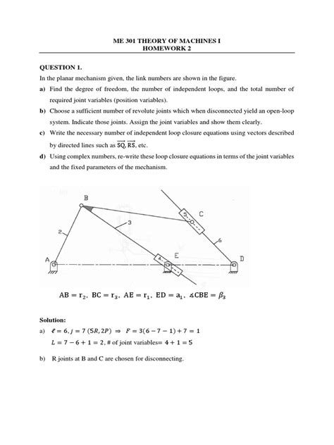 me 301 hw2 2016 2017 fall solution pdf equations mathematical objects