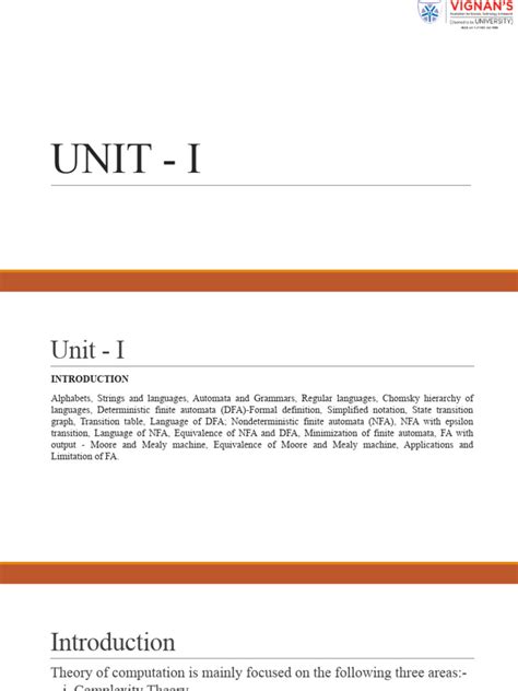 toc unit i pdf
