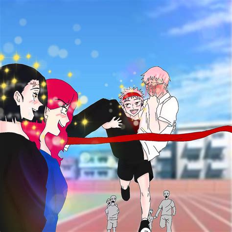 Jin Itadori X Kaori Itadori And Purplerose Leaing By Jujutsukaisenoc On Deviantart