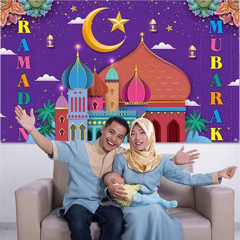 Buy Ramadan Mubarak Decorations Backdrop Banner Muslim Ramadan Kareem