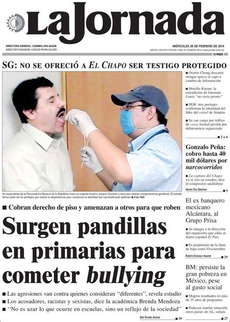 Periódico La Jornada México Periódicos de México Edición de