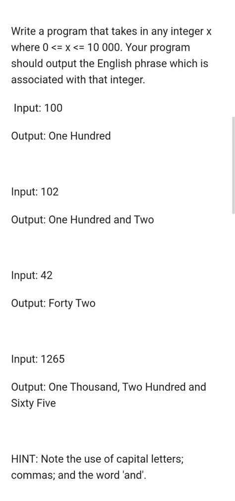 Solved Write A Program That Takes In Any Integer X Where Chegg
