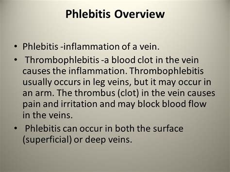 Phlebitis Arm Treatment