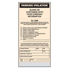 Blank Parking Ticket