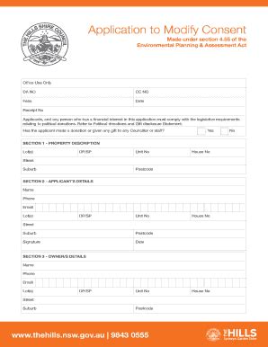 Fillable Online Application To Modify Consent Fax Email Print PdfFiller