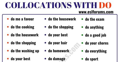 The Ultimate List Of English Collocations You Should Know ESL Forums
