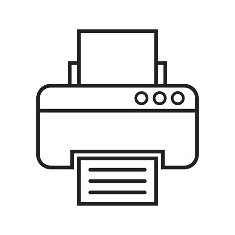 Icono de línea de impresora negro 548247 Vector en Vecteezy