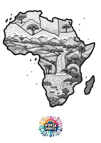 Dibujos de Mapas de África para colorear Dale Color Ahora