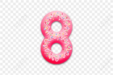 Kamay Iginuhit Cartoon Cute Na Dessert Number 8 Larawan Numero Ng