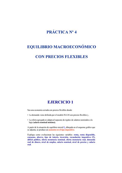 Práctica 4 enunciado práctica 4 Macroeconomía UVIGO Studocu