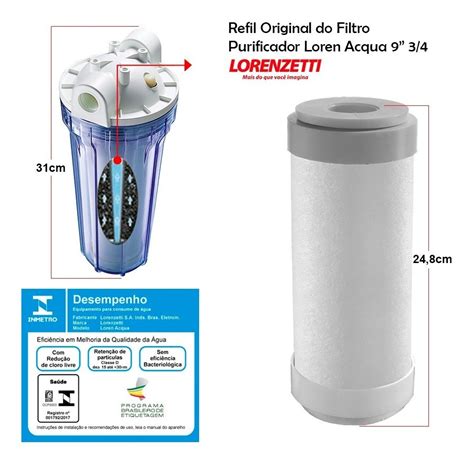 Refil Filtro Loren Acqua Pou Carvao Ativado Lorenzetti Casatonelero