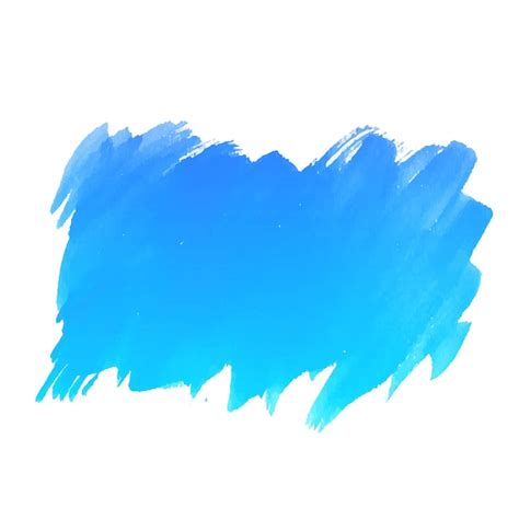Dibujar a mano diseño de acuarela de trazo de pincel azul Vector Gratis