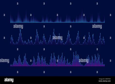 Sound Equalizer And Visualication Set Music Wave Bars Collection