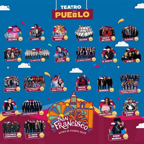 Oficial Estos artistas se presentarán en el Teatro del Pueblo de la