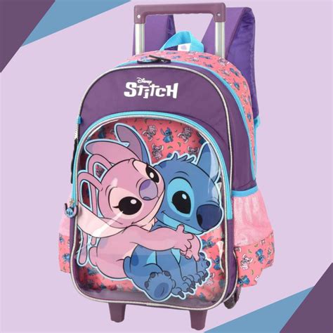 Mochila Escolar De Rodinha Lilo Stitch Infantil Juvenil Shopee Brasil