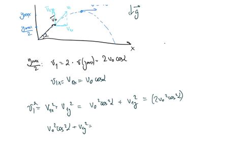 solved the speed of a projectile when it reaches its maximum height is one half its speed when