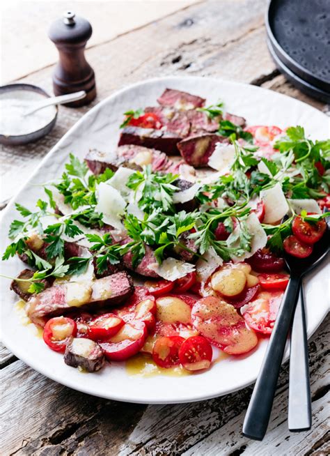 Rump Steak Tomatoes Parmesan And Parsley Salad Dish Magazine