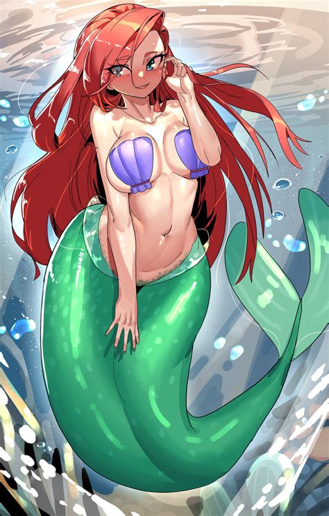 Hentai Busty Girl Belly Belly Button Big Breasts Blue Eyes Blush