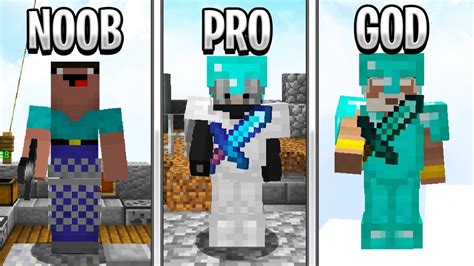 Minecraft Noob Vs Pro Vs God Hypixel Skywars Edition Youtube