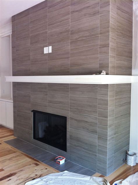 Modern Porcelain Tile Fireplace Decoomo