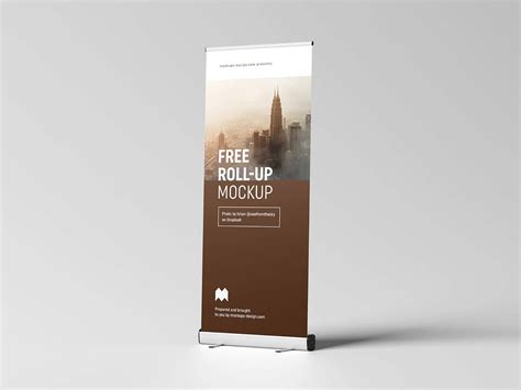 Free X Cm Roll Up Mockup Psd