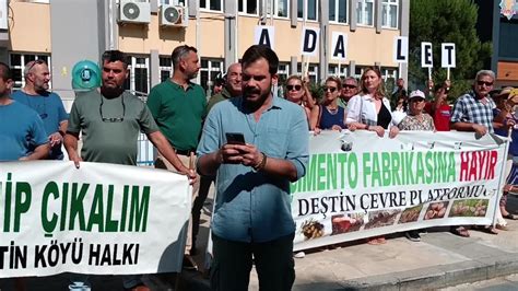 Muğla da vatandaşlar çimento fabrikası yapımına karşı mahkeme önünde