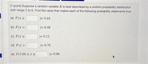 Solved Point Suppose A Random Variable X Is Best Chegg