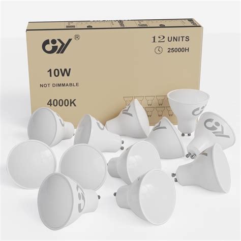 GY GU10 LED Bulbs Neutral White 4000K 10W 1100lm Energy Saving High