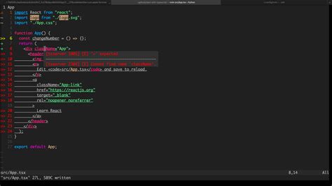 syntax error with tsx files coc does not recognise tsx files to have jsx syntax · issue