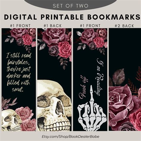 Printable Bookmarks Smut Bookmarks Dark Romance Bookmarks Etsy