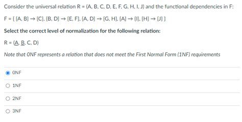 Solved Consider The Universal Relation Chegg
