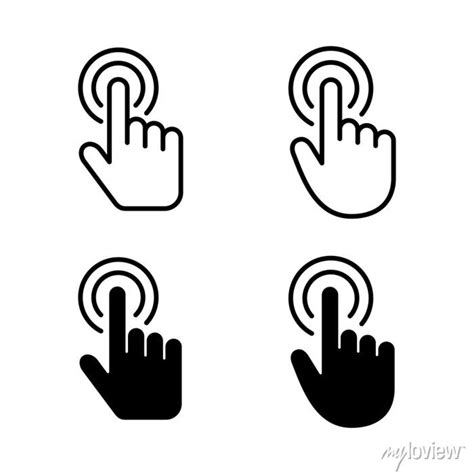 Hand Cursor Icons Vector Cursor Sign And Symbol Hand Cursor Posters