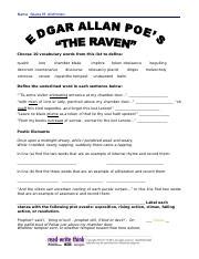 The Raven Questions And Answers Pdf Airslate Signnow Worksheets Library