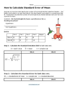 How To Calculate Standard Deviation And Standard Error Key By