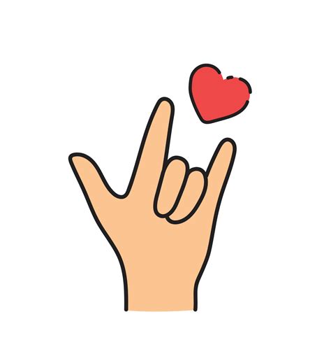 I Love You Language Hand Sign Icon Vector Art At Vecteezy