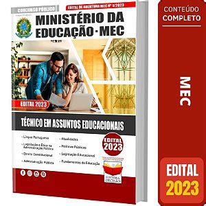 Apostila MEC 2023 Técnico em Assuntos Educacionais Solução Cursos e