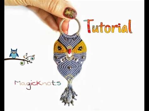 Micro Macrame Owl KeyChain 4 DIY YouTube