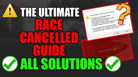 ULTIMATE Race Cancelled Guide ALL Solutions Assetto Corsa Game