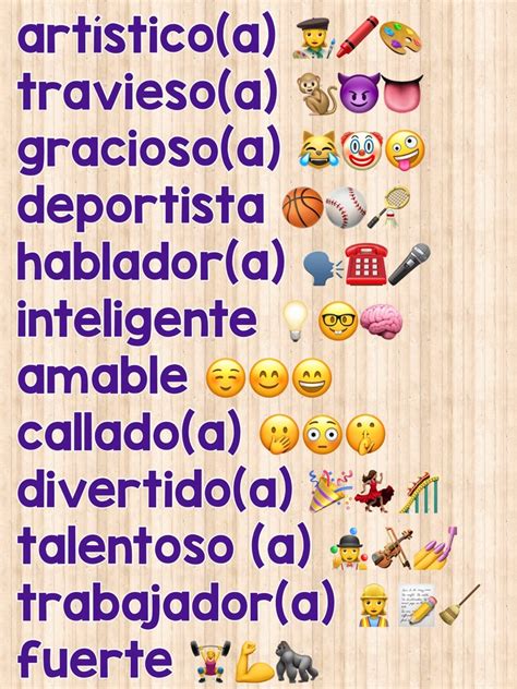 Los Adjetivos De Personalidad Diagram Quizlet