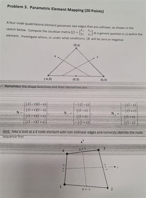 solved a four node quadrilateral element possesses two edges