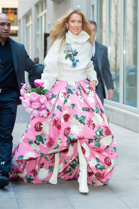 Photo Celine Dion rayonnante et très souriante dans un ensemble pull