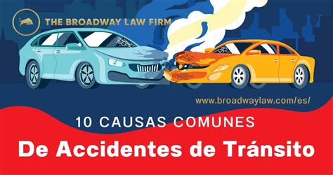 10 Causas Comunes de Accidentes de Tránsito Infografía