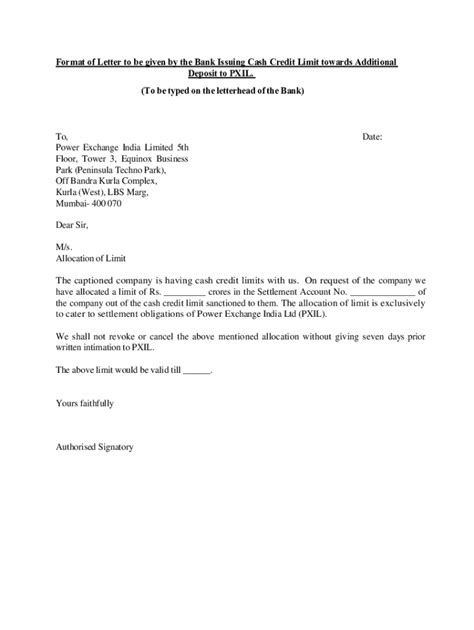 Fillable Online Sample Letter To Request An Increase In Credit Limit