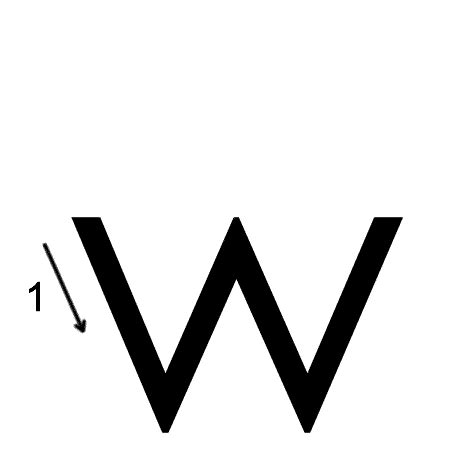 Lowercase W Printing Worksheet Trace Print