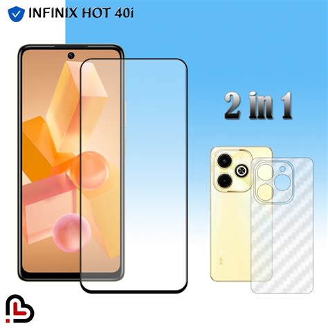 Jual Promo PAKET 2 IN 1 Tempered Glass Full Cover Infinix Hot 40i Anti
