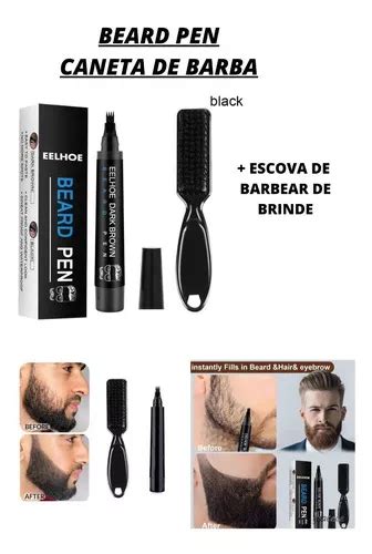 Barba Caneta Para Preencher Falhas Na Barba Beard Pen Esco Cor Preto