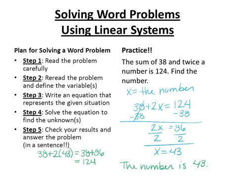 😊 using linear equations to solve problems how to solve linear equations 2019 02 22