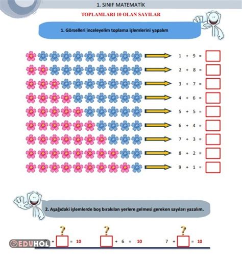 Toplamları 10 Olan Sayılar Etk Eduhol Ders Videoları İzle Online