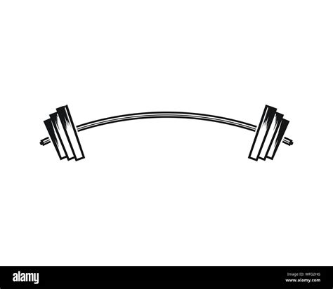 Barbel Dumbbell Gym Icon Logo Template Gym Badge Fitness Logo Design