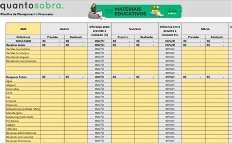 Planilha de Controle Financeiro EMPRESARIAL Grátis 2022 Experimente